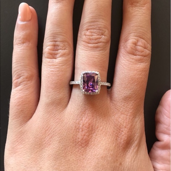 Jewelry | New 925 Silver Purple Diamond Ring | Poshmark